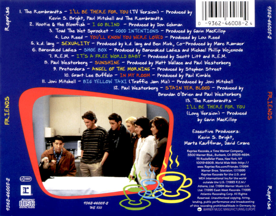 Friends Original TV Soundtrack (1995) — музыкальный альбом (саундтрек ...